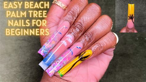 Easy Summer Palm Tree Nail Art Tutorial 🏝 Beginner Friendly Youtube