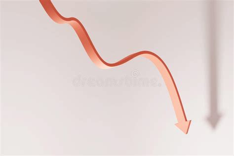 Red Arrow Down Decline Or Crisis Concept Stock Illustration