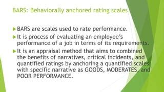 Bars(Behaviours anchor rating scale) | PPT