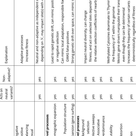 Evolutionary Processes Discussed In This Paper That Impact The Fate Of Download Scientific