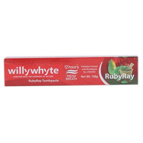 Herbal 200 Gm Willywhyte Ruby Red Ayurvedic Toothpaste At ₹ 149piece