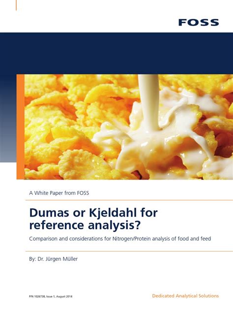 The Dumas Method For Nitrogenprotein Analysisgb Pdf Food And Drink