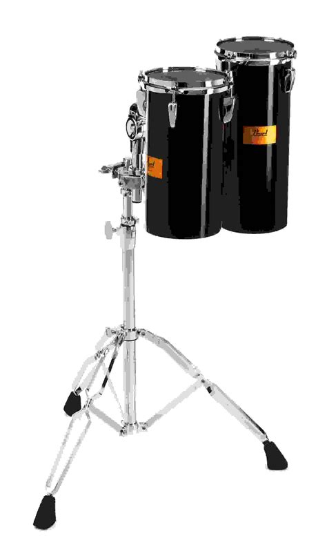 Pearl Rocket Toms With Stand 12 Inches And 15 Inches Piano Black Sweetwater