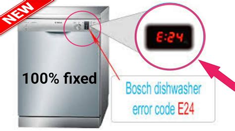 Fixed Bosch Dishwasher Error Code E24 100 Genuine Tech2wire