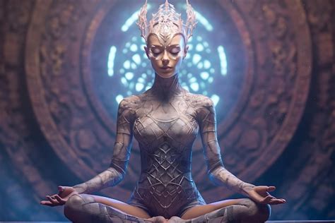 Premium Ai Image The Concept Of The Woman In Lotus Position