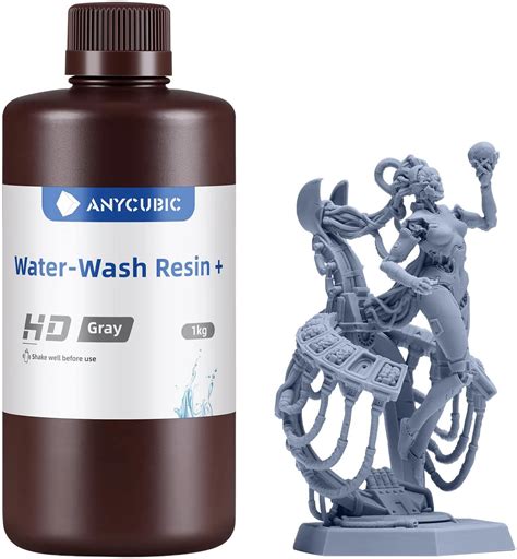 Купить Фотополимер Anycubic Water-Wash Resin+ HD серый 1 кг в Москве и ...