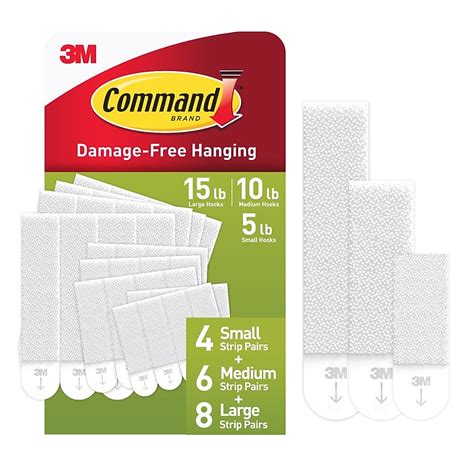 Command Assorted Picture Hanging Strips White 18 Pairs Pack 17211 Bpes Image 1
