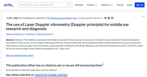 The Use Of Laser Doppler Vibrometry Doppler Principle For Middle Ear Research And Diagnosis