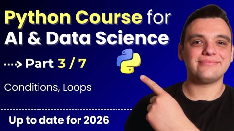 Python Course For Data Science Loops And Conditions Part 3 Youtube