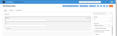 The Default Value From A Docfield In A Doctype Of Type Percent Comes As A String Bug