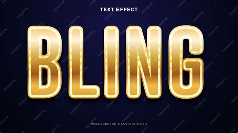 Premium Vector Editable Text Effect Bling Text