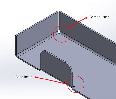 Bend Relief Vs Corner Relief For Sheet Metal Parts Ime Wiki