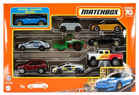 2023 Matchbox 9 Pack Exclusive 2021 Ford Mustang Mach E Jeep Alfa