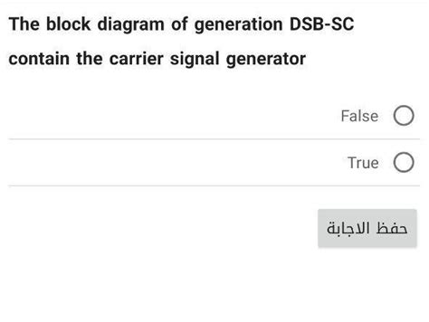 Solved The Block Diagram Of Generation Dsb Sc Contain The