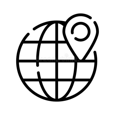 Globe With Map Pin Showing Concept Vector Of Geolocation In Modern Style Stock Vector
