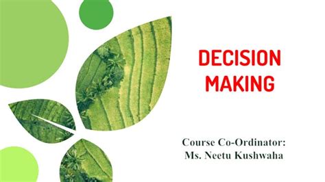 Decision Making Ppt