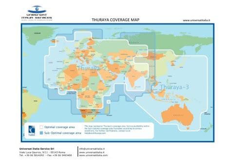 Thuraya Coverage Map Universat Italia Services