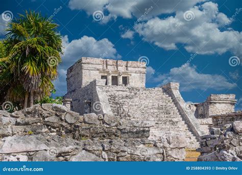 The Castle Mayan Ruins In Tulum Riviera Maya Yucatan Caribbean Sea