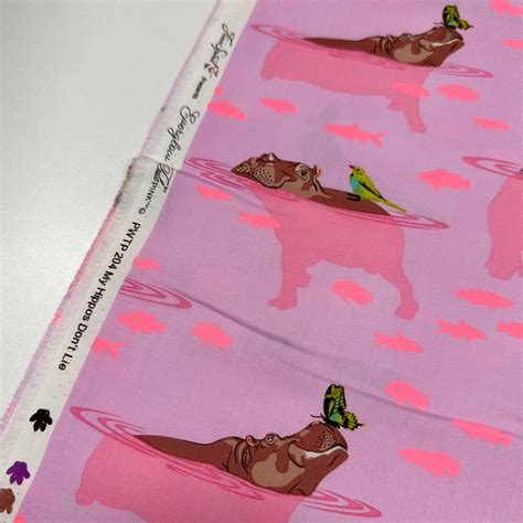 Tula Pink Everglow My Hippos Dont Lie Nova Cotton Fabric Free Spirit
