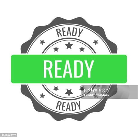 Ready Stamp Seal Vector Badge Icon Template Illustration Isolated On