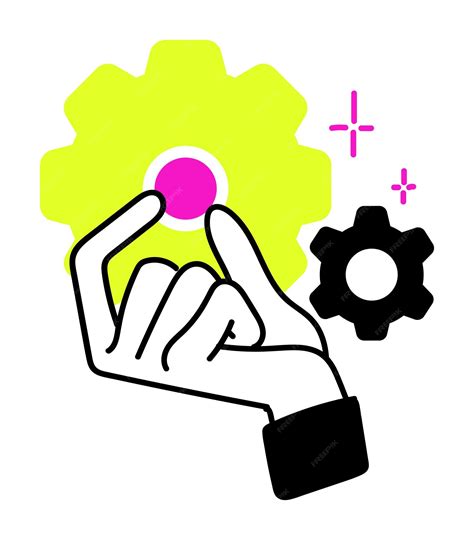 Premium Vector Hand Holding Gear Icon Concept