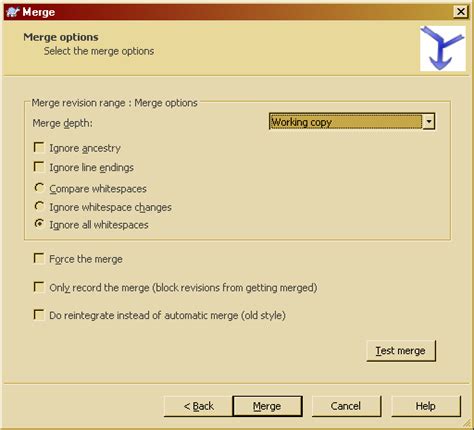 Svn Tortoisesvn Subversion 18 Merge No More Reintegrate A Branch
