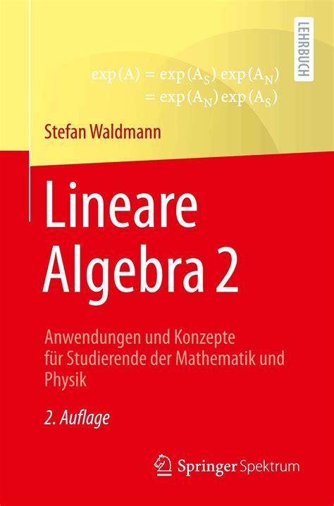 Lineare Algebra 2 Stefan Waldmann Buch Jpc