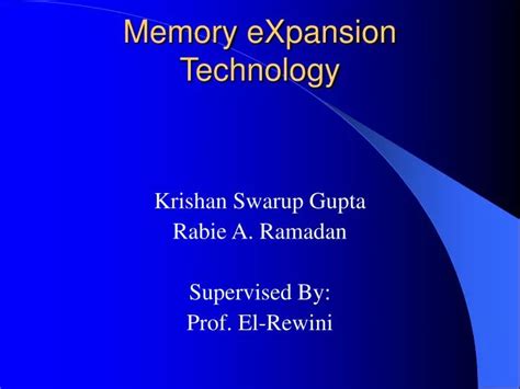 Ppt Memory Expansion Technology Powerpoint Presentation Free Download Id 514955