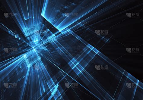三维图形分形网络空间背景抽象城市霓虹灯绘画插图式样格子
