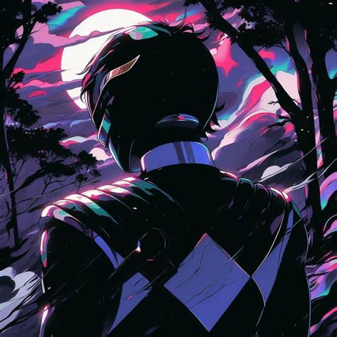 Mighty Morphin Power Rangers Anime Black Ranger Raiart