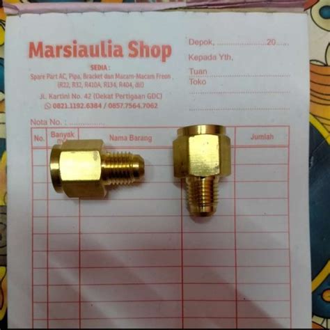 Promo Nepel Adapter R134 Ke R22 Joint Nepple Utk Tabung R134 Ke Selang R22 Diskon 4 Di Seller