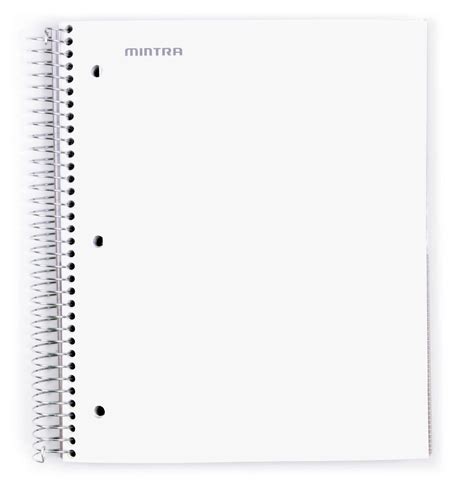 5 Subject Notebook College Ruled Durable Poly Cover5 Poly Pockets