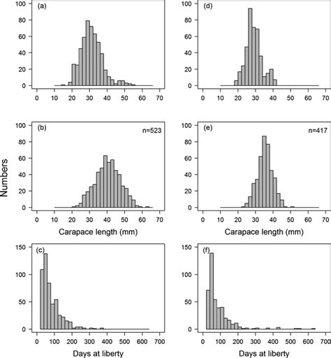 Size Frequency Distribution Of A Released And B Recaptured Female