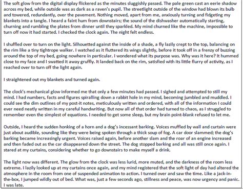 Demo Answer Descriptive Writing English Language For Gcseigcse