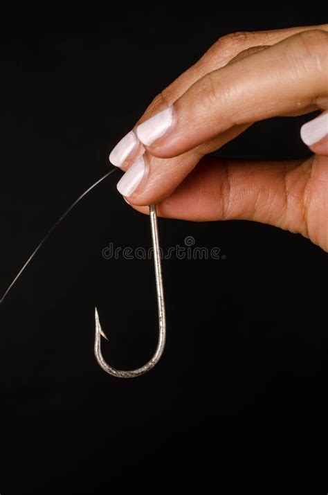 Hand Holding A Hook Stock Image Image Of Vertical Hook 150258463