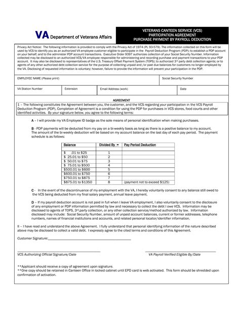Vcs Deduction Form ≡ Fill Out Printable Pdf Forms Online
