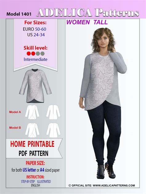 Plus Size Sewing Pattern Tunic Pdf