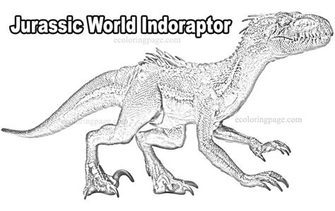 Jurassic World Indoraptor Coloring Page Printable