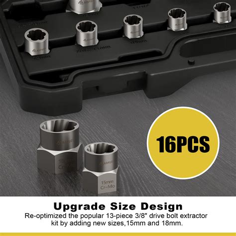 Bolt Extractor Set 16 Pieces Impact Bolt And Nut Remover