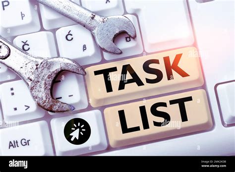 Hand Writing Sign Task List Conceptual Photo Planification Reminder Group Of Activities That