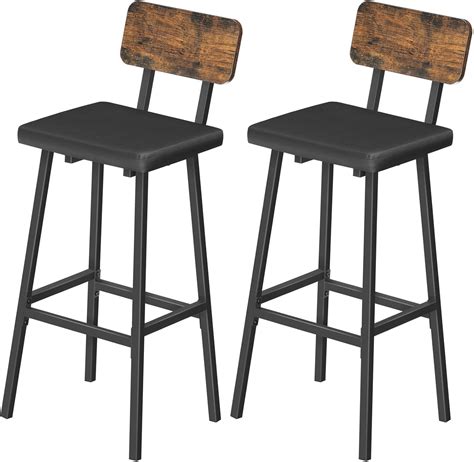 Hoobro Taburetes De Bar Cuadrados Juego De 2 Sillas Altas Para Cocina