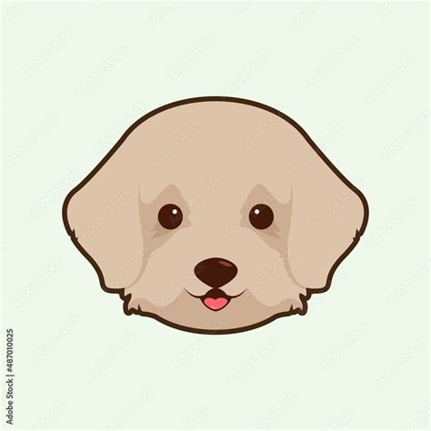 Cartoon Illustration Of Cockapoo Cute Face Vector Illustration Of