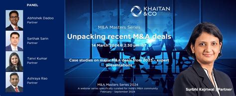 Khaitanco Mergersandacquisitions Kcodeals Tanvi Kumar