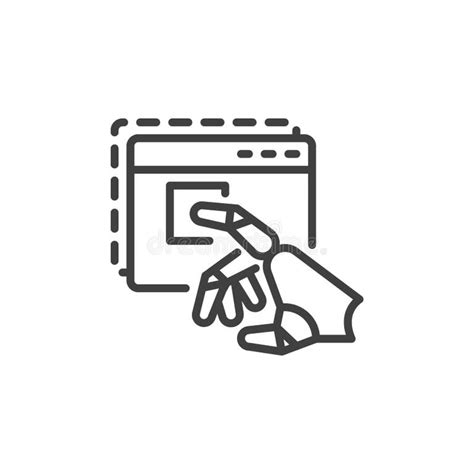 Low Code Development Line Icon Stock Vector Illustration Of Editable