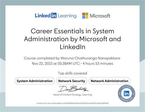 waruna chathuranga nanayakkara on linkedin certificate of completion