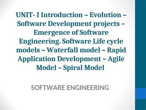 Software Engineering Methodologies Overview Pptx Computer