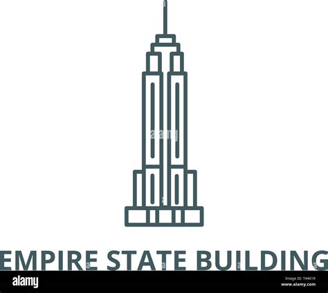 Licône De La Ligne De Lempire State Building Vecteur Empire State