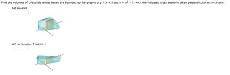 solved find the volumes of the solids whose bases are