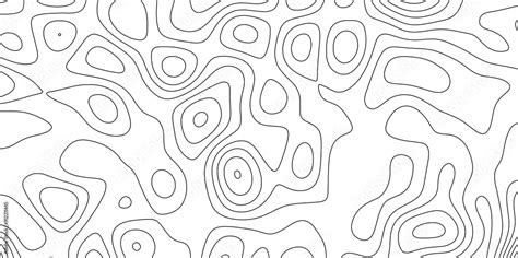 Topographic Map Background Geographic Line Map With Elevation