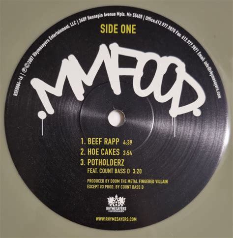 Mf Doom Mmfood Disco De Vinilo Black Room